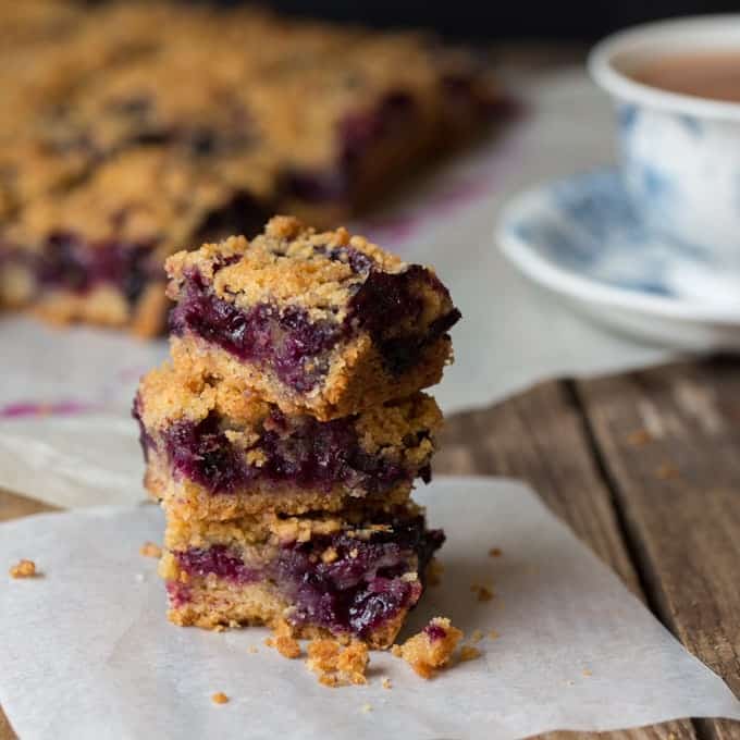 Blueberry Crumble Slice - Nicky's Kitchen Sanctuary