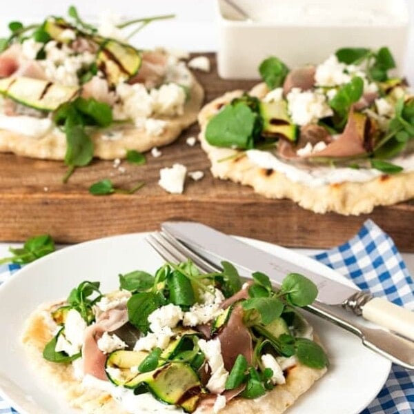 Italian Inspired Loaded Flatbreads - Nicky's Kitchen Sanctuary
