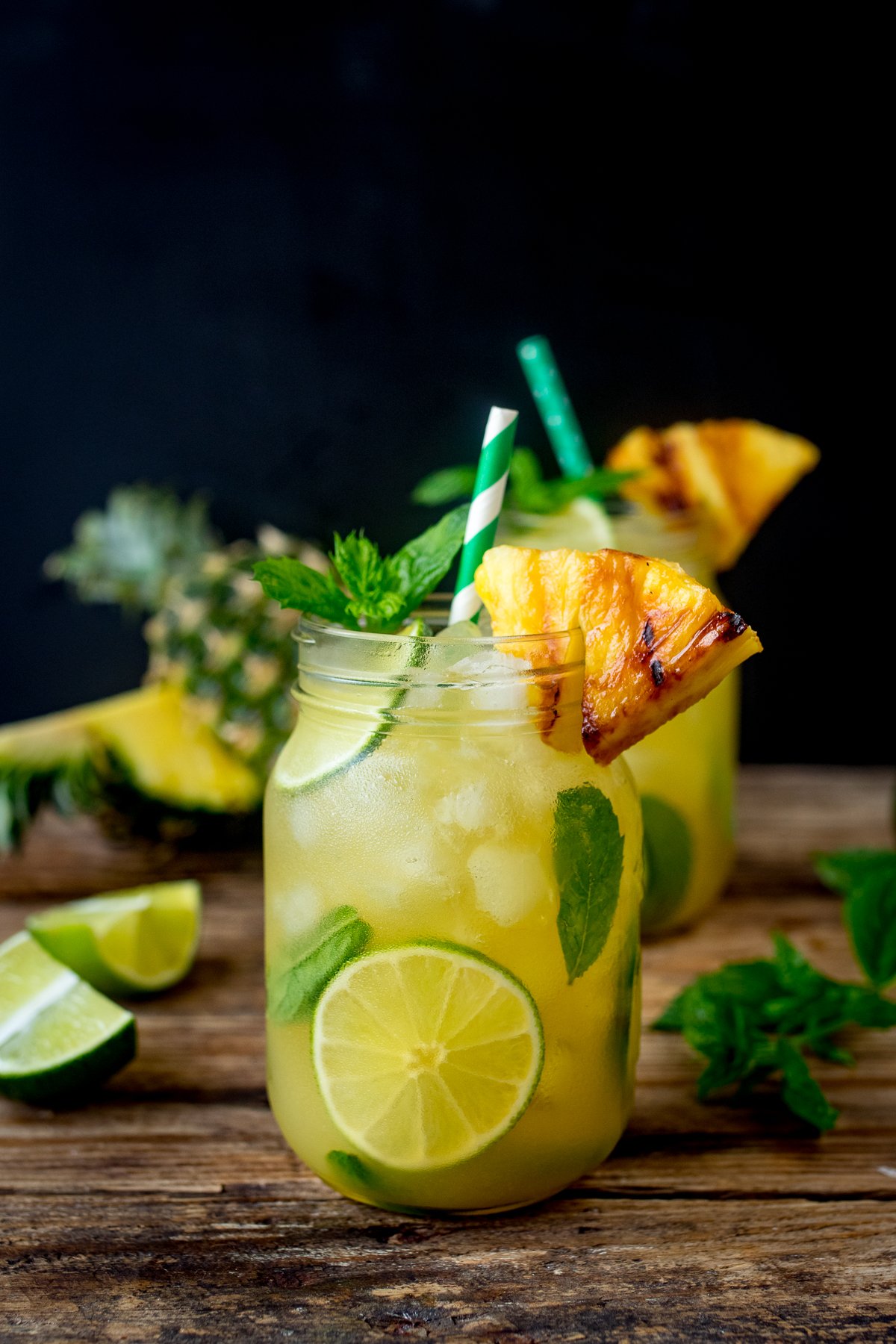 Pineapple Ginger Mojitos With Spiced Rum Nickys Kitchen Sanctuary