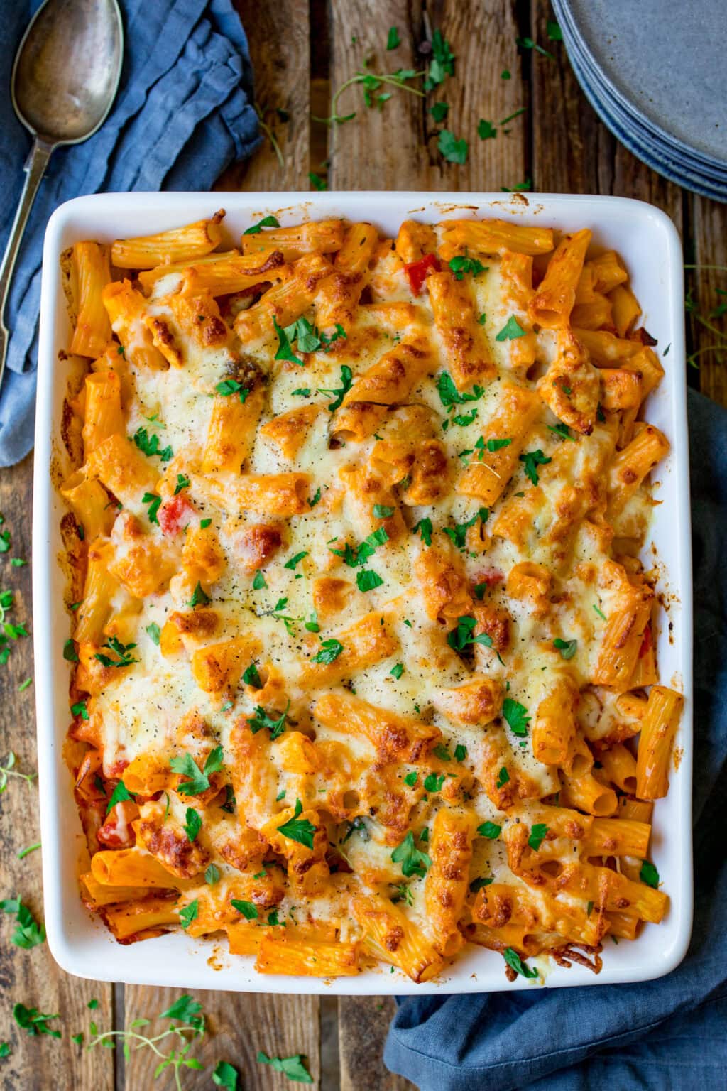 Cheesy Pasta Bake With Chicken And Bacon