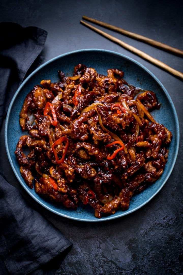 Deep Fried Crispy Salt and Chilli Beef - Sao Hillieve