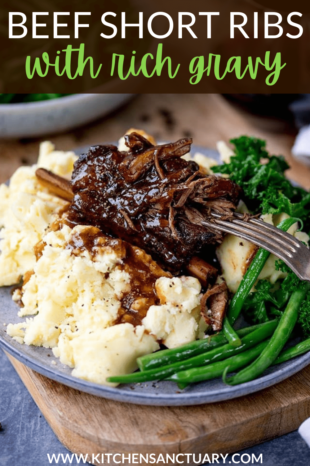 Slow Cooker Beef Short Ribs with Rich Gravy - Nicky's Kitchen Sanctuary