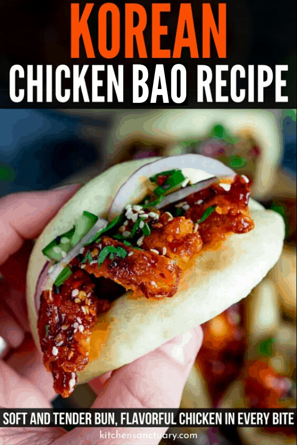 Korean Chicken Bao - Nicky's Kitchen Sanctuary
