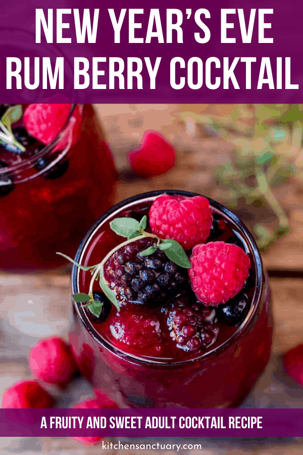 New Year's Eve Rum Berry Cocktail - Nicky's Kitchen Sanctuary
