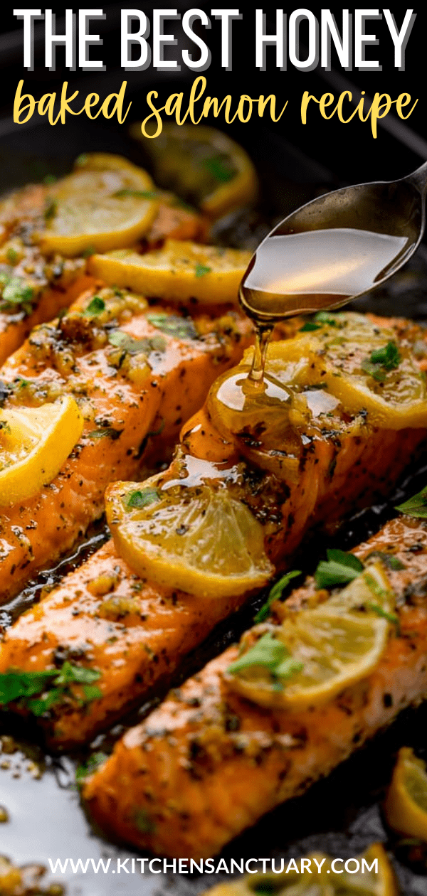Honey Garlic Butter Baked Salmon - Nicky's Kitchen Sanctuary