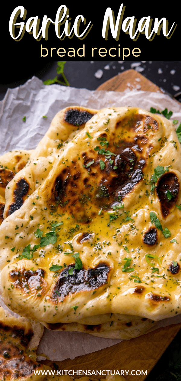 Garlic Naan Bread Recipe - Nicky's Kitchen Sanctuary