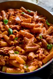 Salmon Rigatoni in a Creamy Tomato Sauce - Nicky's Kitchen Sanctuary