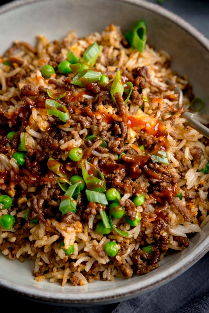 Minced Beef Fried Rice - Nicky's Kitchen Sanctuary