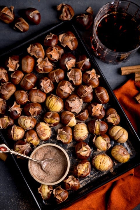 Easy Roast Chestnuts Recipe - Nicky's Kitchen Sanctuary