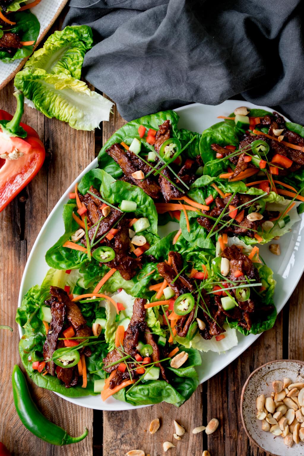 Korean Beef Lettuce Wraps - Nicky's Kitchen Sanctuary