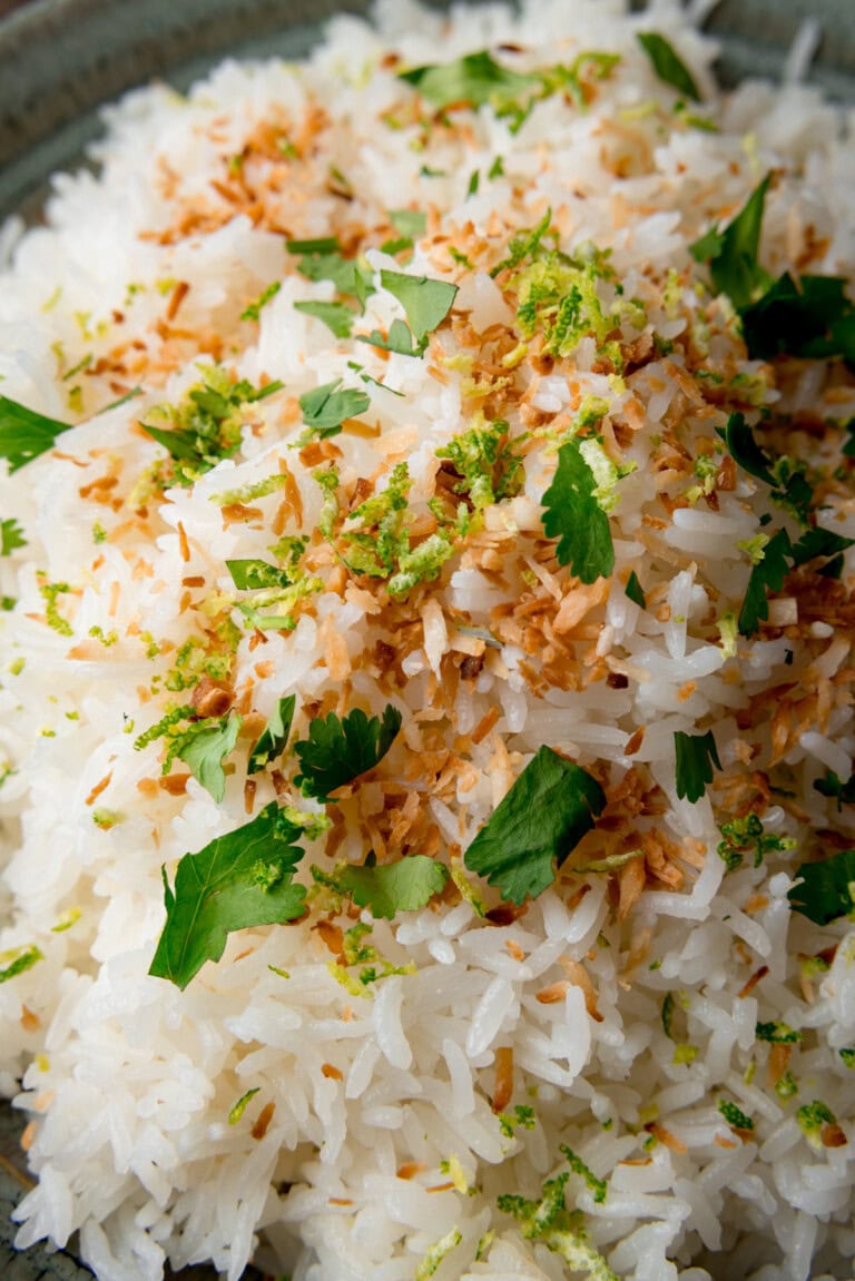 Rice Cooker Coconut Rice - Nicky's Kitchen Sanctuary