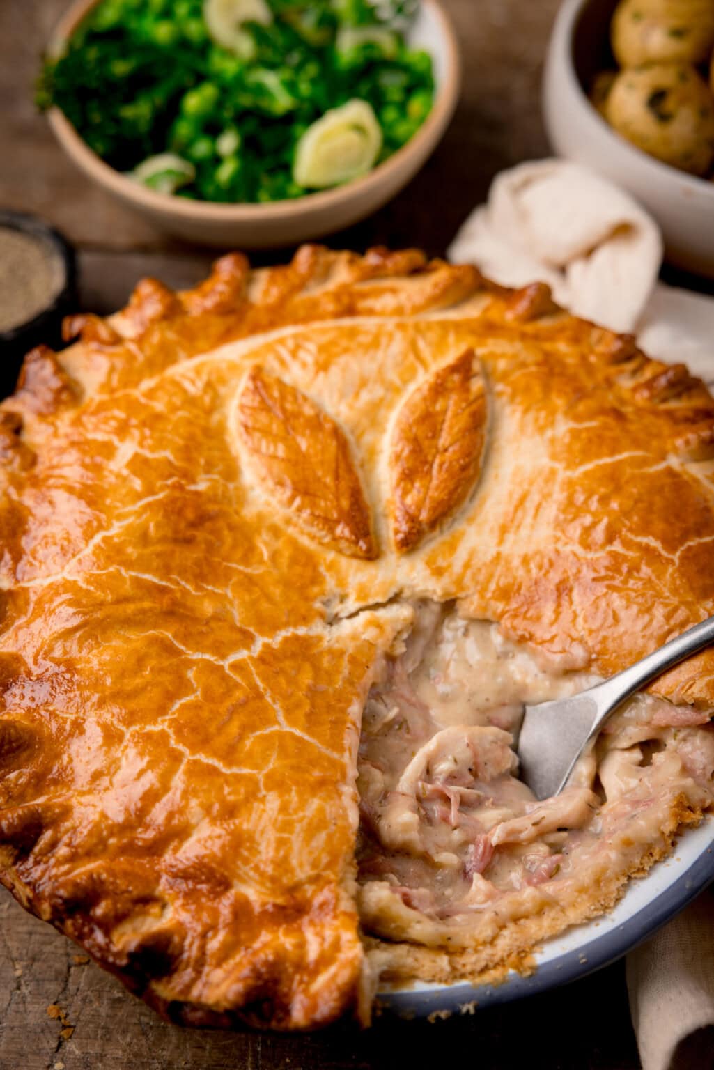 Chicken and Ham Pie - Nicky's Kitchen Sanctuary