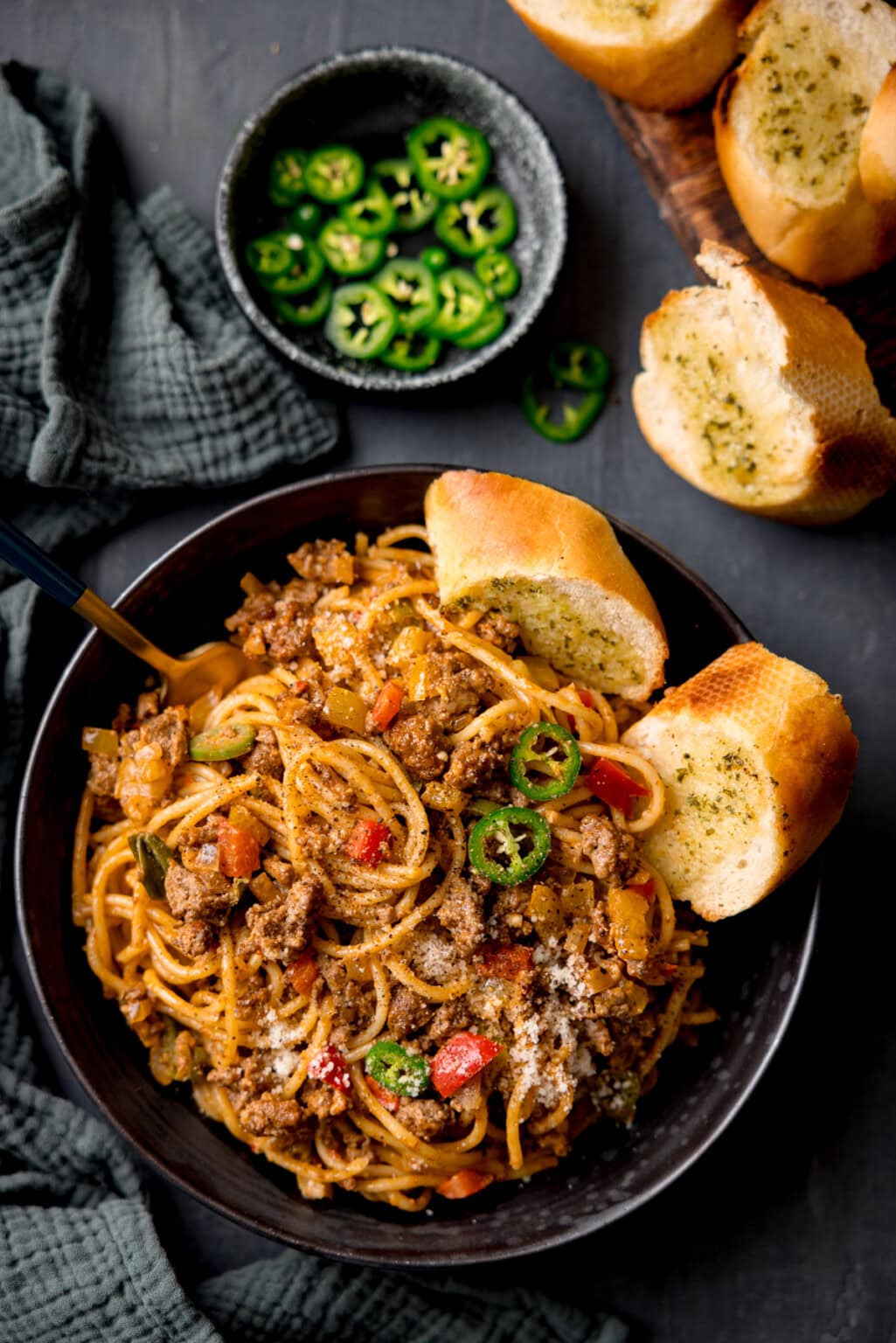 Buffalo Minced Beef Spaghetti - Nicky's Kitchen Sanctuary