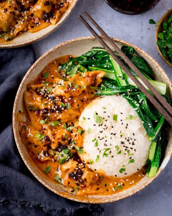 One Pan Dumpling Bake (Viral Gyoza Bake)