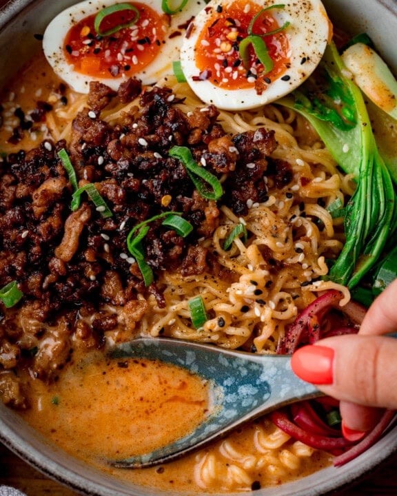 Curry Ramen with Spicy Pork